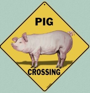 Pig Crossing Sign - The Chile Addict